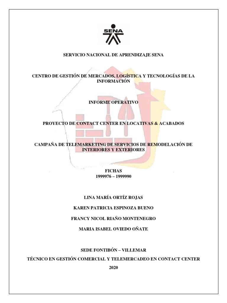 Informe Operativo | PDF | Cliente | Empresas