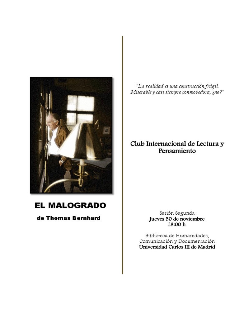 El Malogrado PDF | PDF | Novelas | Narrativa