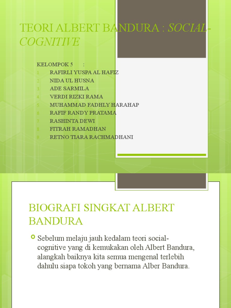 Teori Albert Bandura | PDF