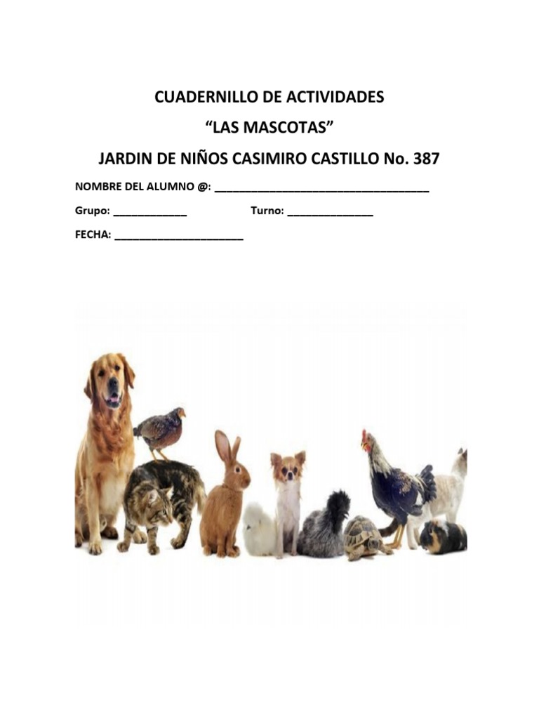 Cuadernillo de Las Mascotas | PDF | Aprendizaje | Cognición