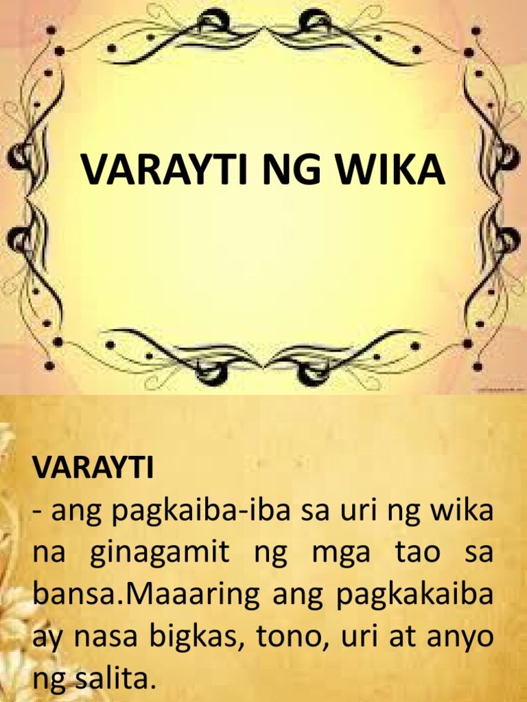 Varayti NG Wika | PDF