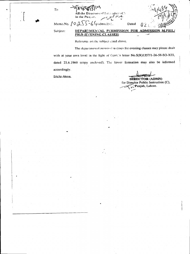 NOC For Higher Qualification | PDF