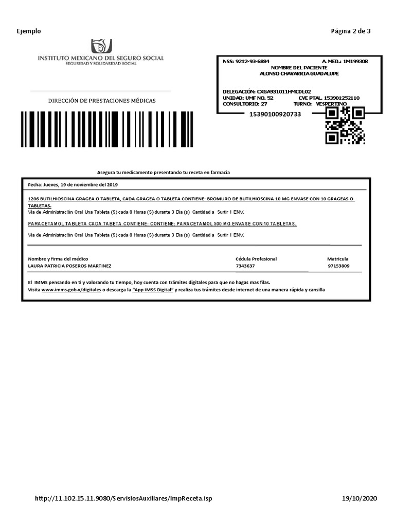 receta-IMSS Editable | PDF