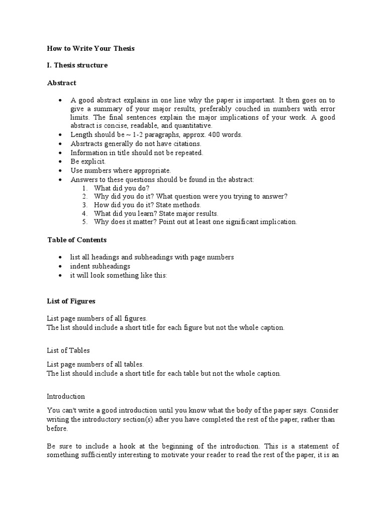 How To Write Your Thesis | PDF | Experiment | Statistics