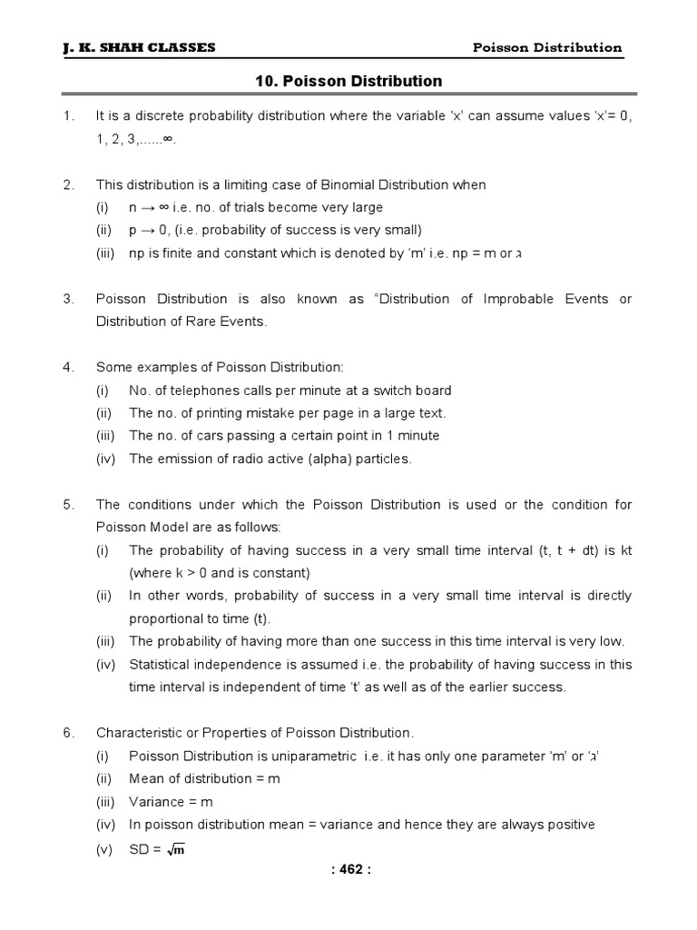 Poisson Distribution PDF | PDF | Poisson Distribution | Teaching ...