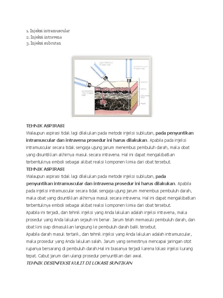 Cara Injeksi | PDF