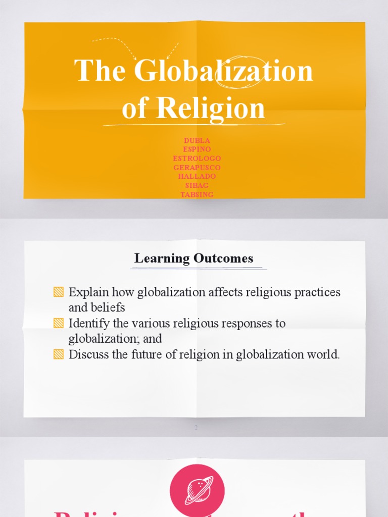 The Globalization of Religon (GROUP 3 CLASS OF SSP 113 AB2E) | PDF ...