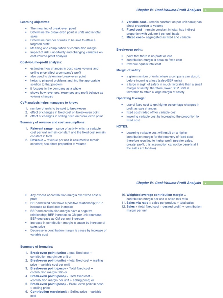 Chapter 4 - CVP | PDF | Marketing | Business Economics
