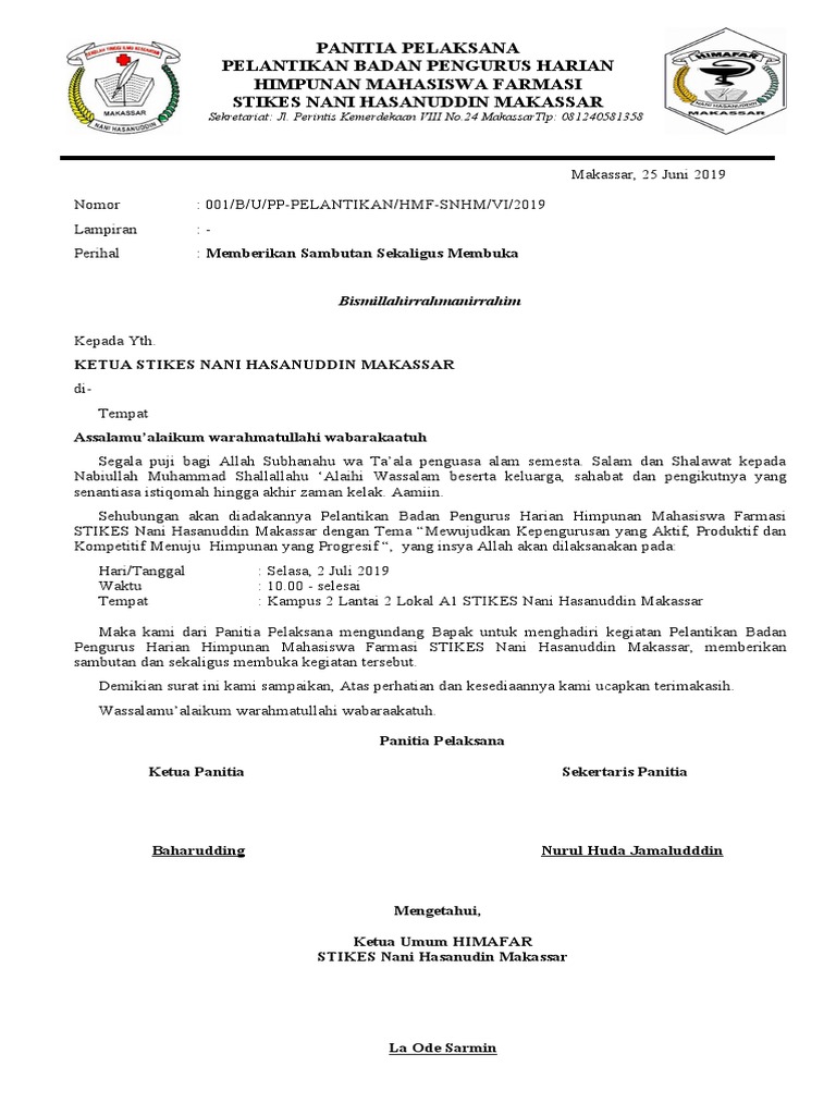 Surat U Pelantikan 001-018 | PDF