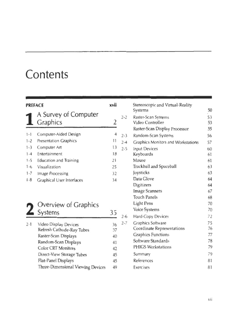 Survey of Computer Graphics: Preface Xvii | PDF | 2 D Computer Graphics ...