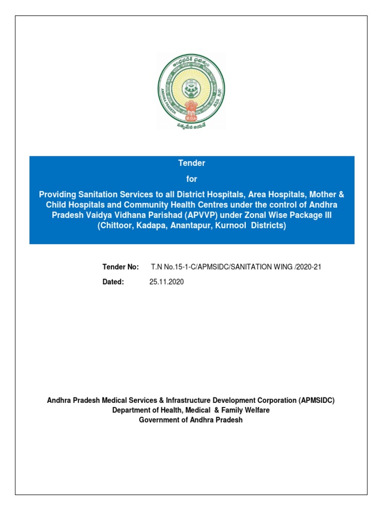 APVVP - Sanitation - Package III PDF | PDF | Debit Card | Auction