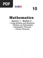 Math10 Q2 Module 1 | PDF | Polynomial | Function (Mathematics)