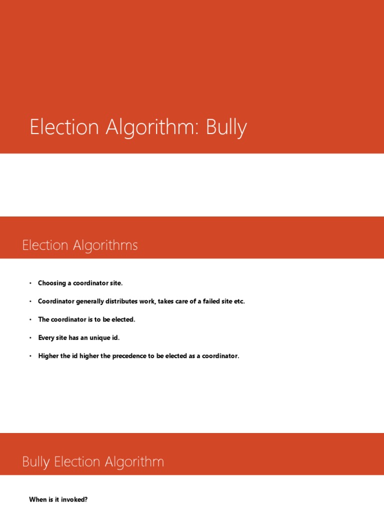 Bully Election Algorithm | PDF