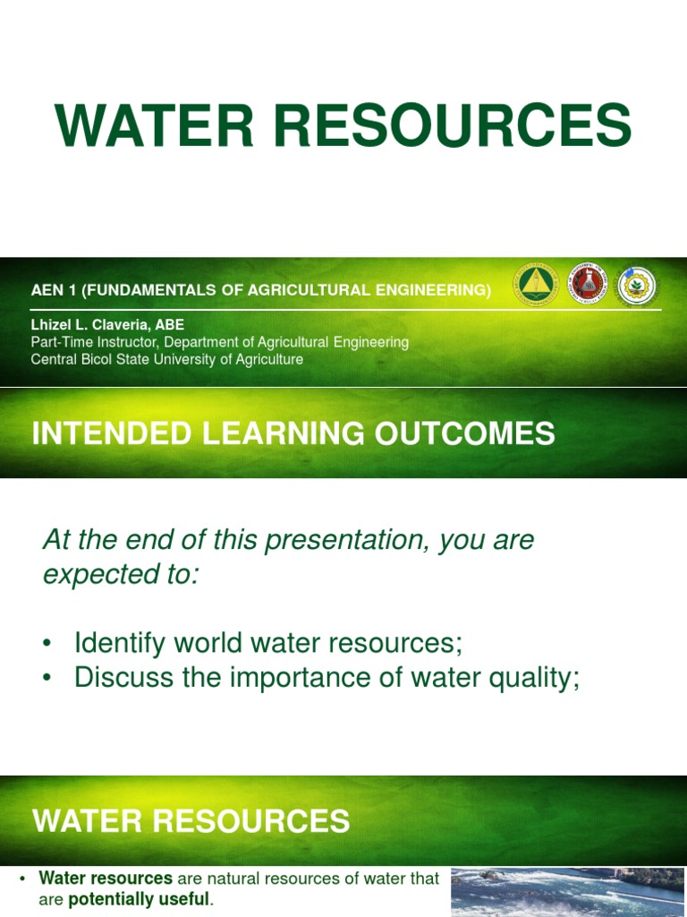 3a. Water Resources | PDF | Water Resources | Rain