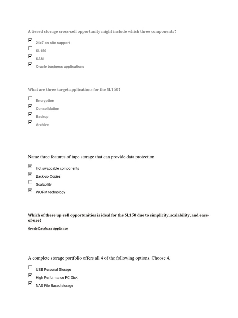 SL150 Storagetek Solution Engineer | PDF | Computer Data Storage ...