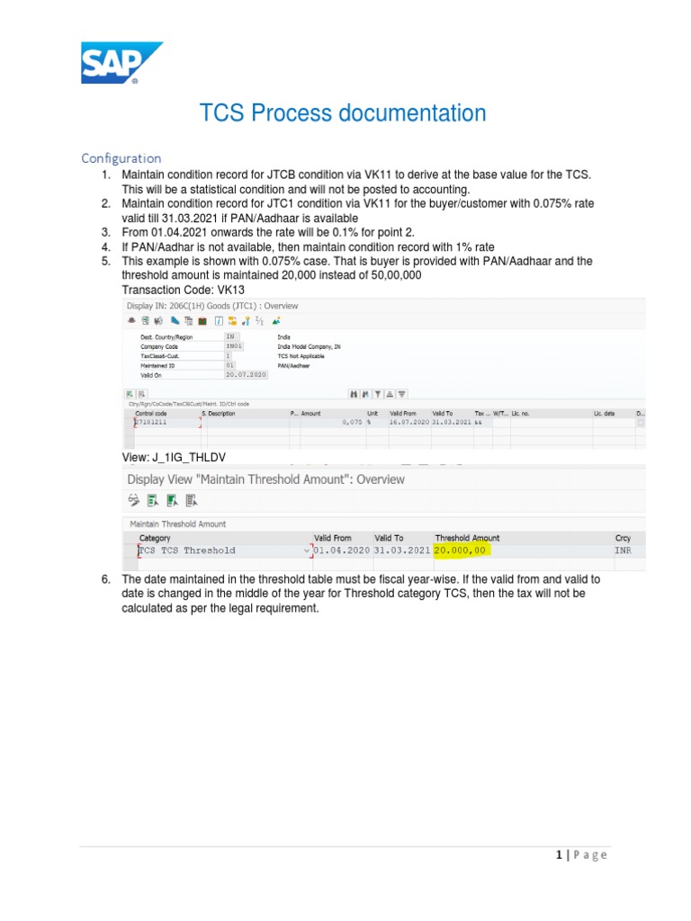 TCS Process | PDF | Invoice | Market (Economics)