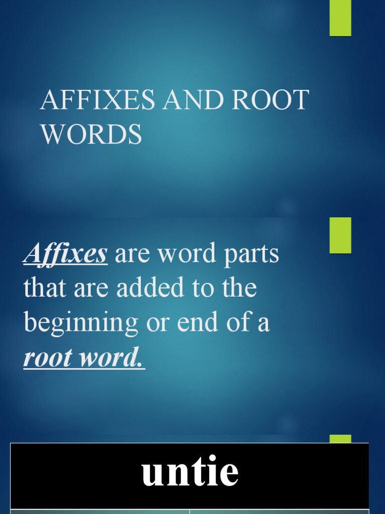 Understanding Affixes and Root Words | PDF