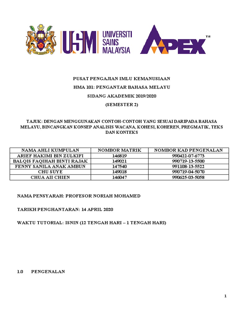 Laporan Hma 101 | PDF