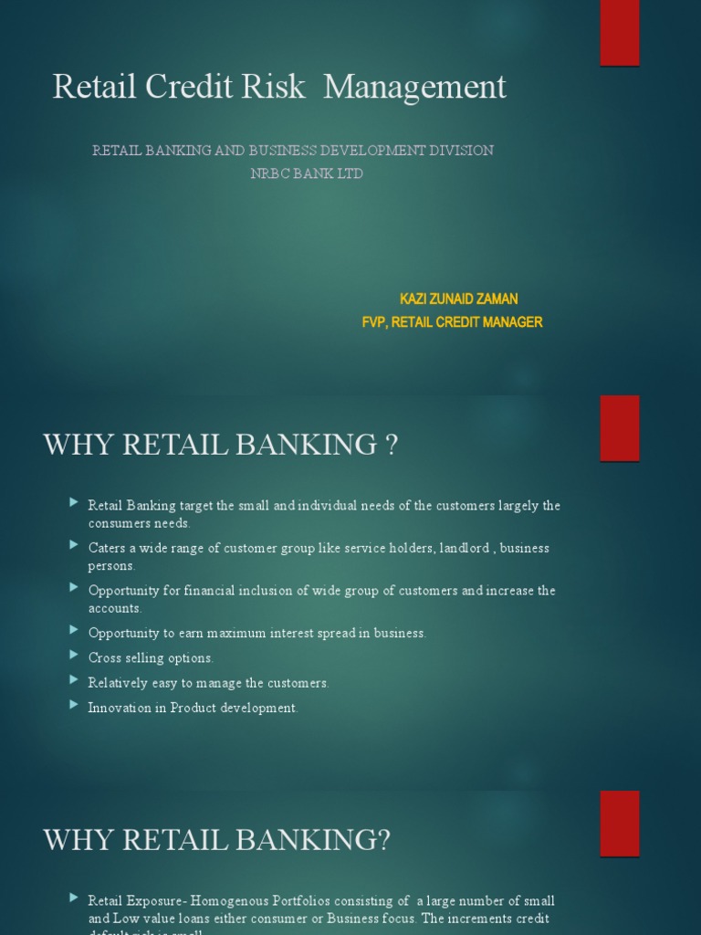 Retail Credit Risk Management: Retail Banking and Business Development ...