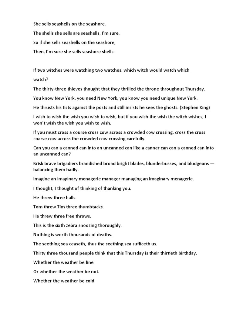 She Sells Seashells On The Seashore | PDF | Cooking, Food & Wine | Home ...