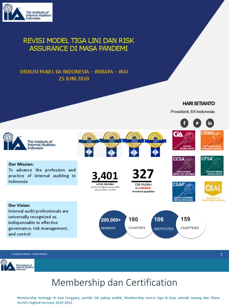 REVISI MODEL TIGA LINI DAN RISK ASSURANCE DI MASA PANDEMI | PDF ...