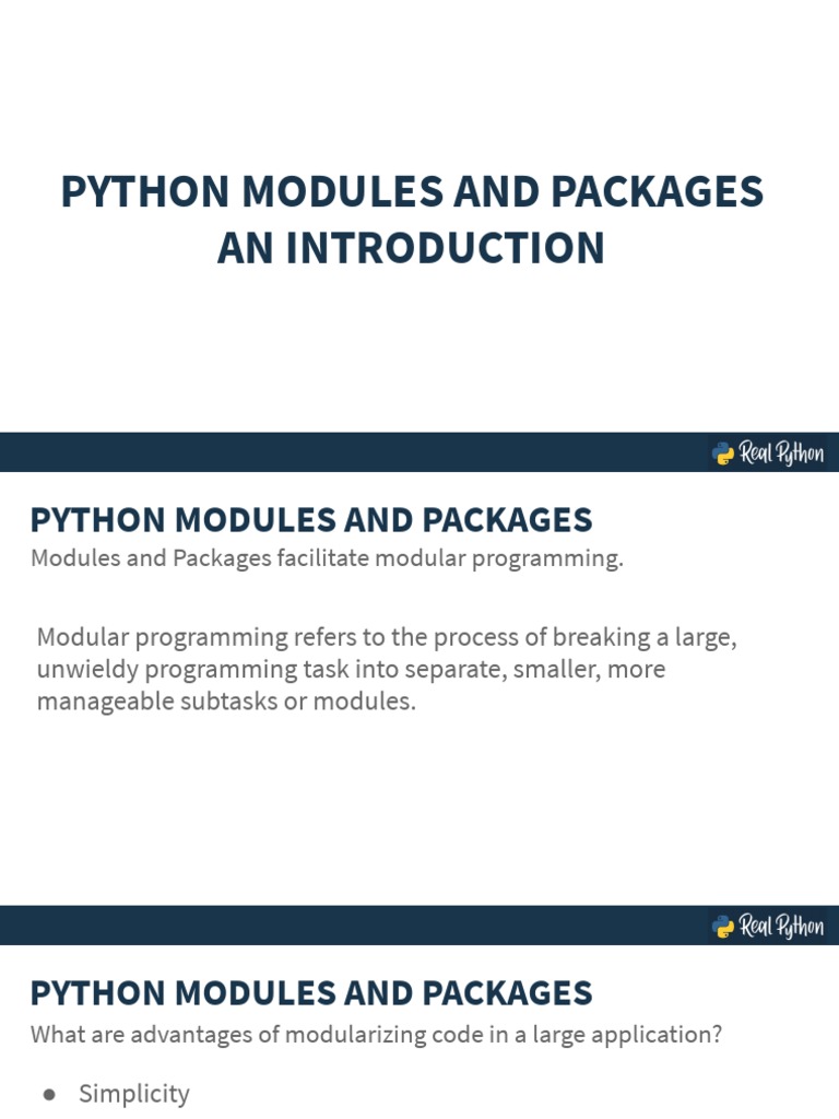 Python Modules and Packages An Introduction | PDF | Modular Programming | Namespace