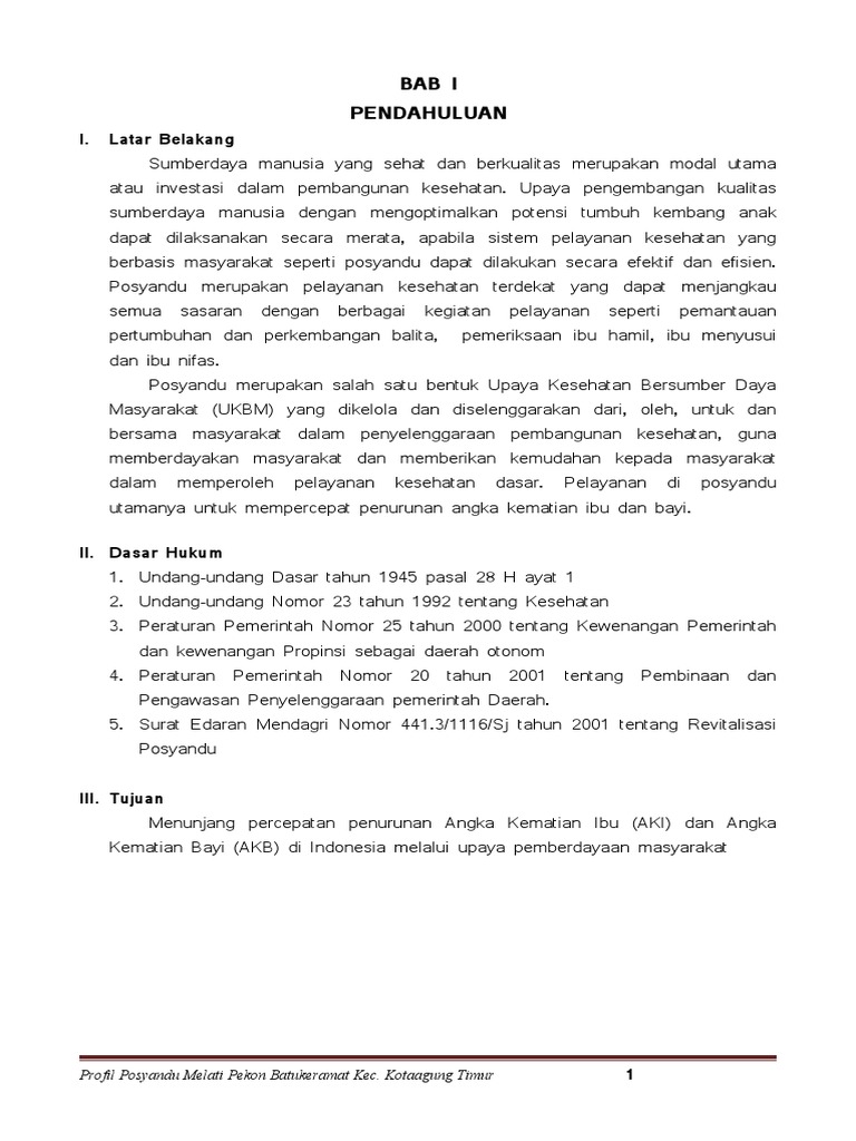 PROFIL Posyandu | PDF