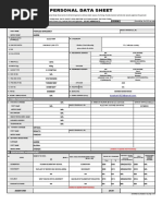 PERSONAL DATA SHEET PDS Editable | PDF | Government