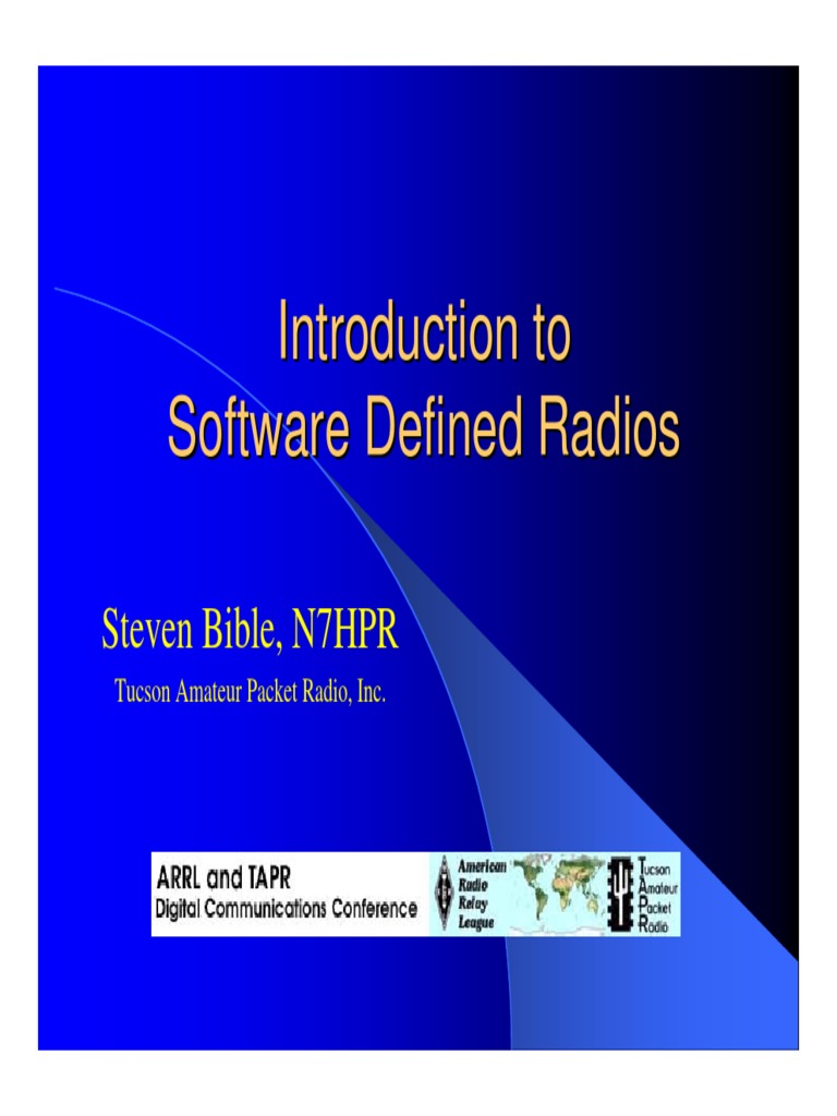 Introduction To Software Defined Radios | PDF | Software Defined Radio ...