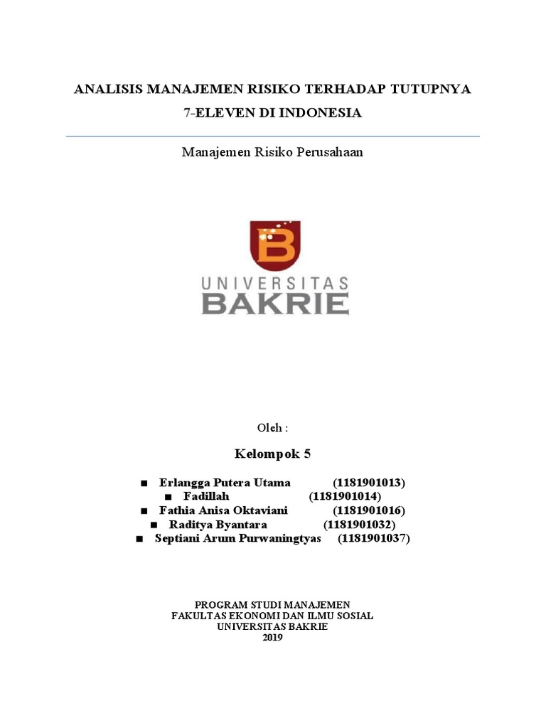 KEL 5 - ANALISIS TUTUPNYA 7eleven | PDF