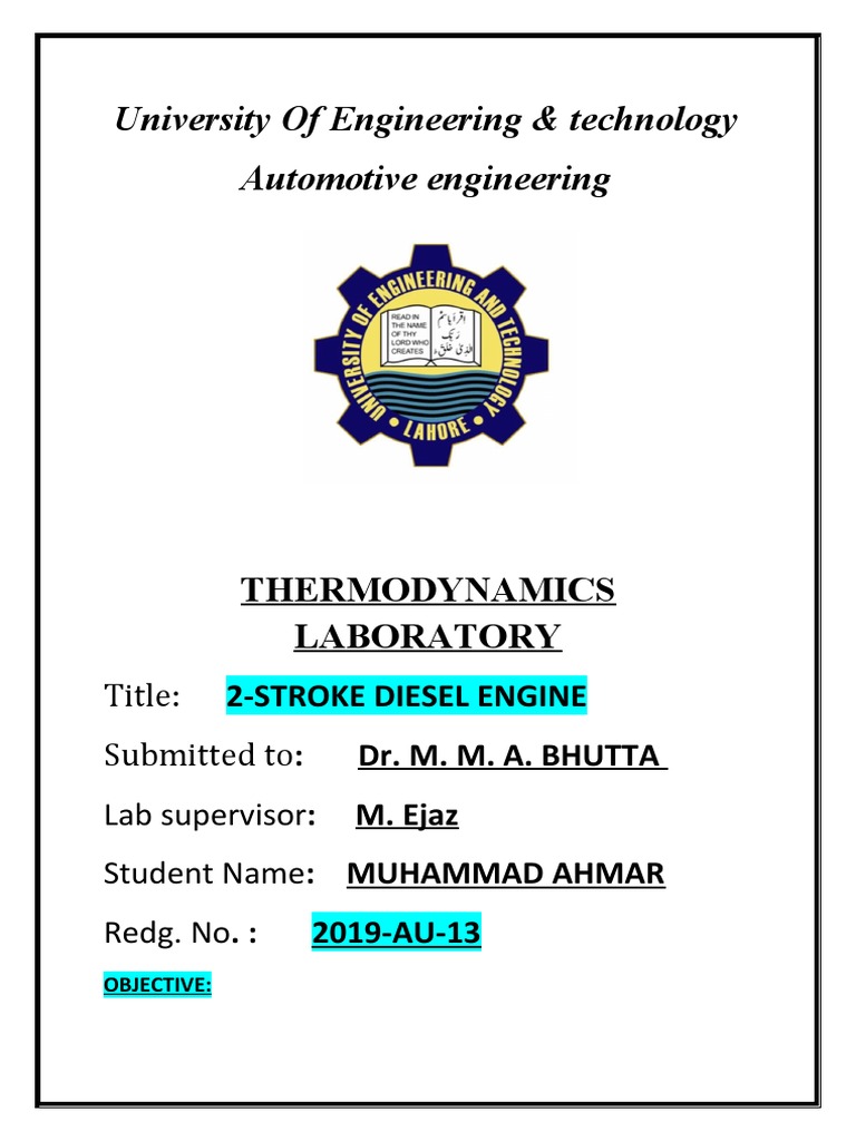 University of Engineering & Technology Automotive Engineering | PDF ...
