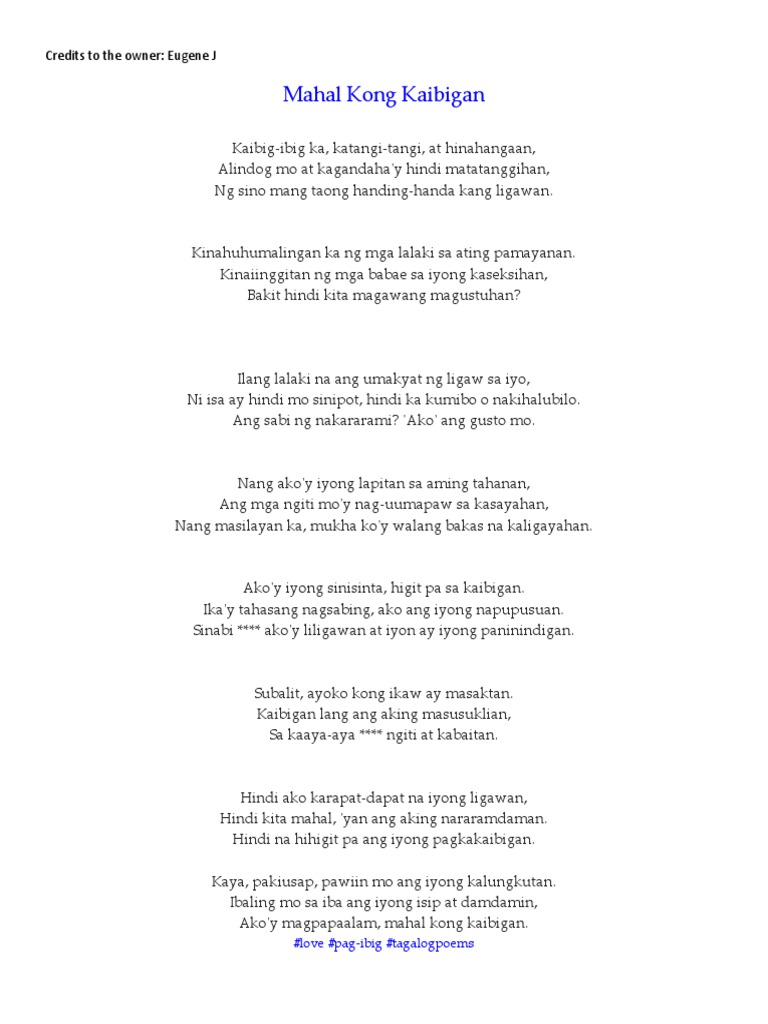 Tulang Tagalog | PDF