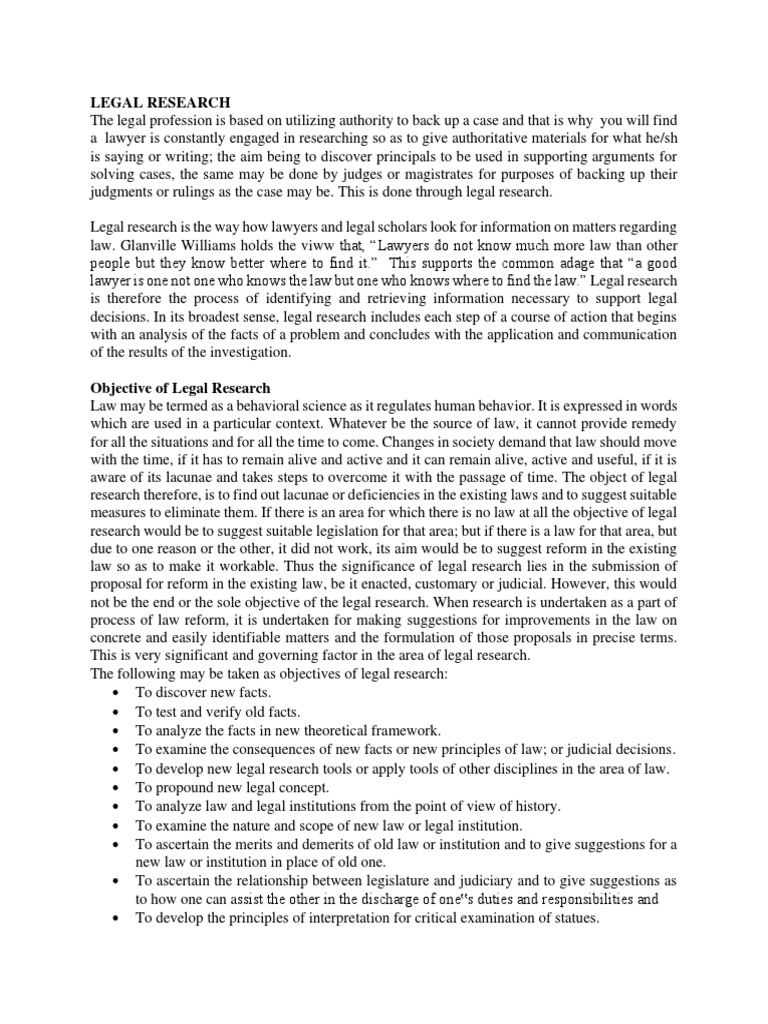LEGAL RESEARCH Notes | PDF | Precedent | Affidavit
