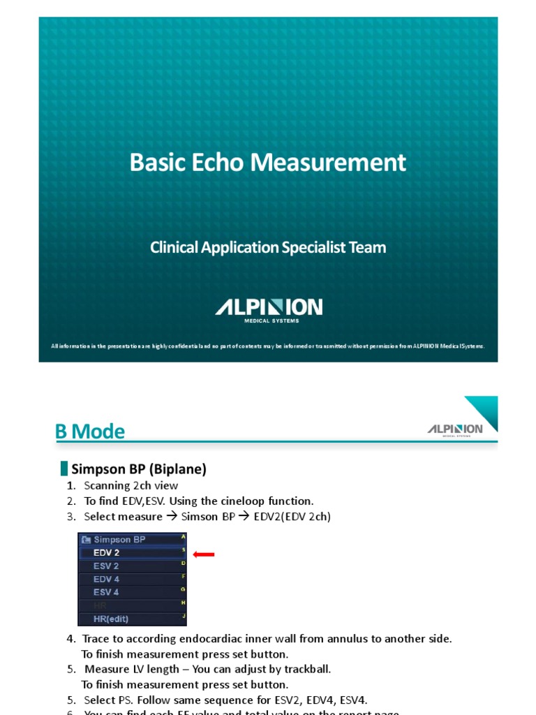 Echo Basic Measurement (ENG) | PDF | Cardiovascular Physiology | Physiology