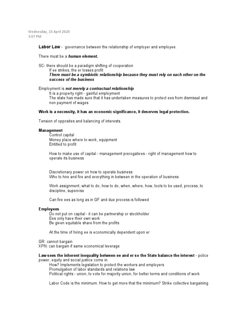 Labor Law Dean Alba | PDF | United States Labor Law | Employment