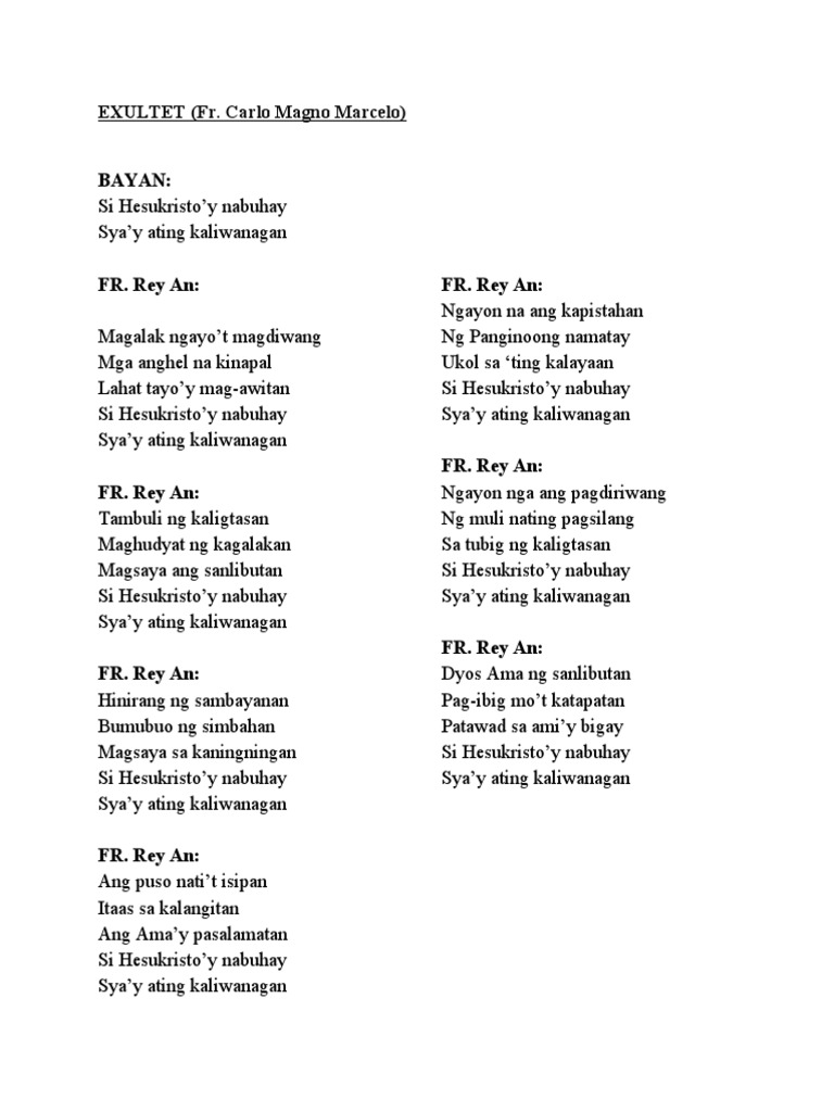 Exultet Lyrics | PDF