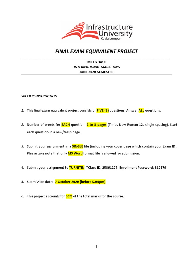 Final Exam Equivalent Project (FEEP) | PDF | Concept | Joint Venture