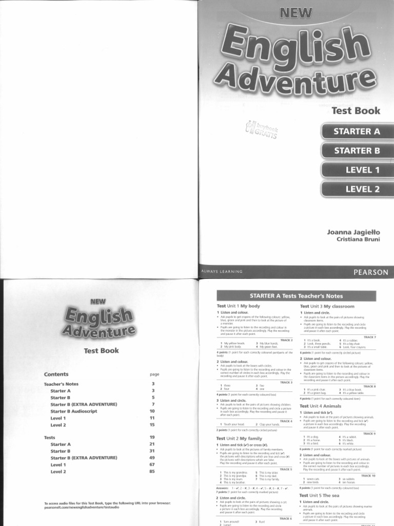 English Adventure Test Book PDF | PDF