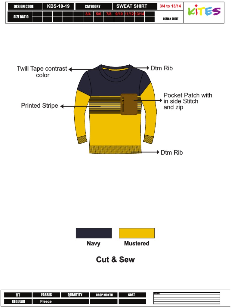 DTM Rib Twill Tape Contrast Color: Cut & Sew | PDF | Fashion | Clothing
