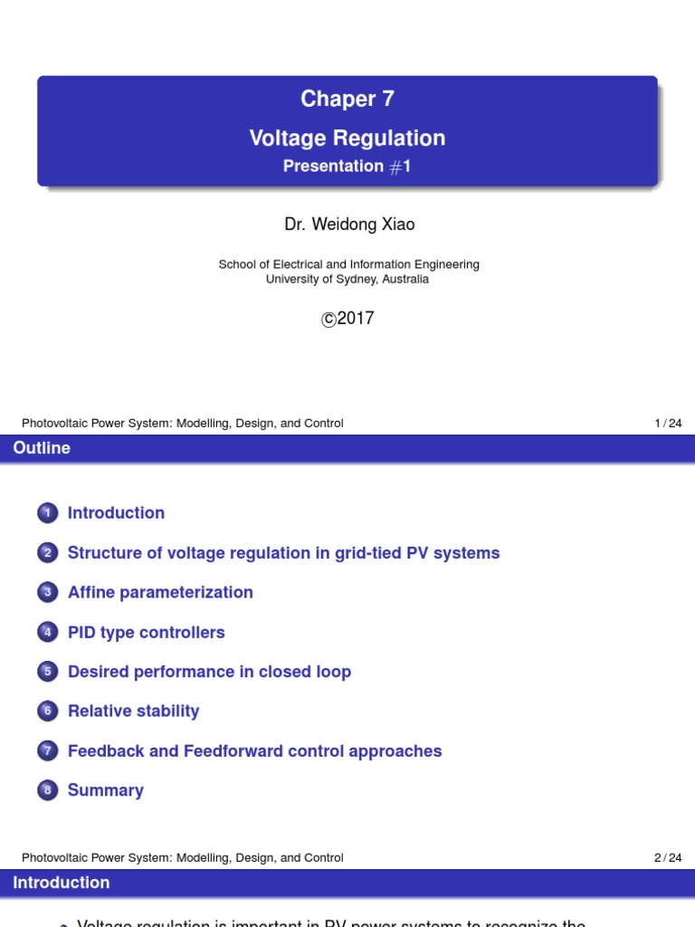 Chaper 7 Voltage Regulation: Presentation #1 | Download Free PDF ...