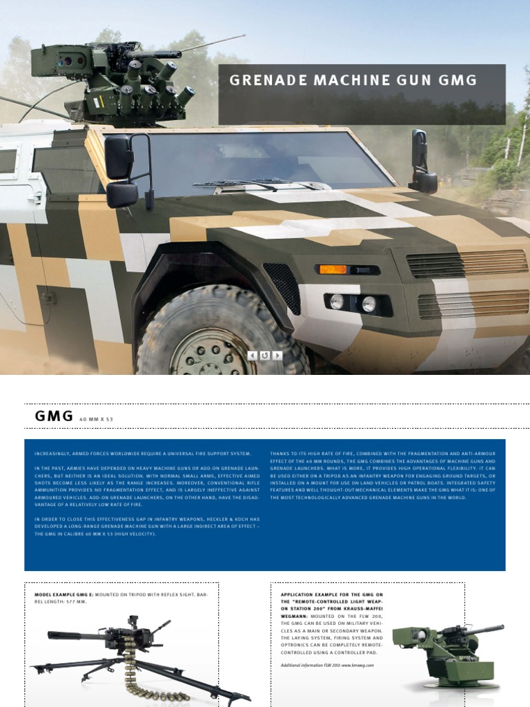 Heckler Koch Grenade Machine Gun GMG 2010 PDF | PDF | Firearms ...