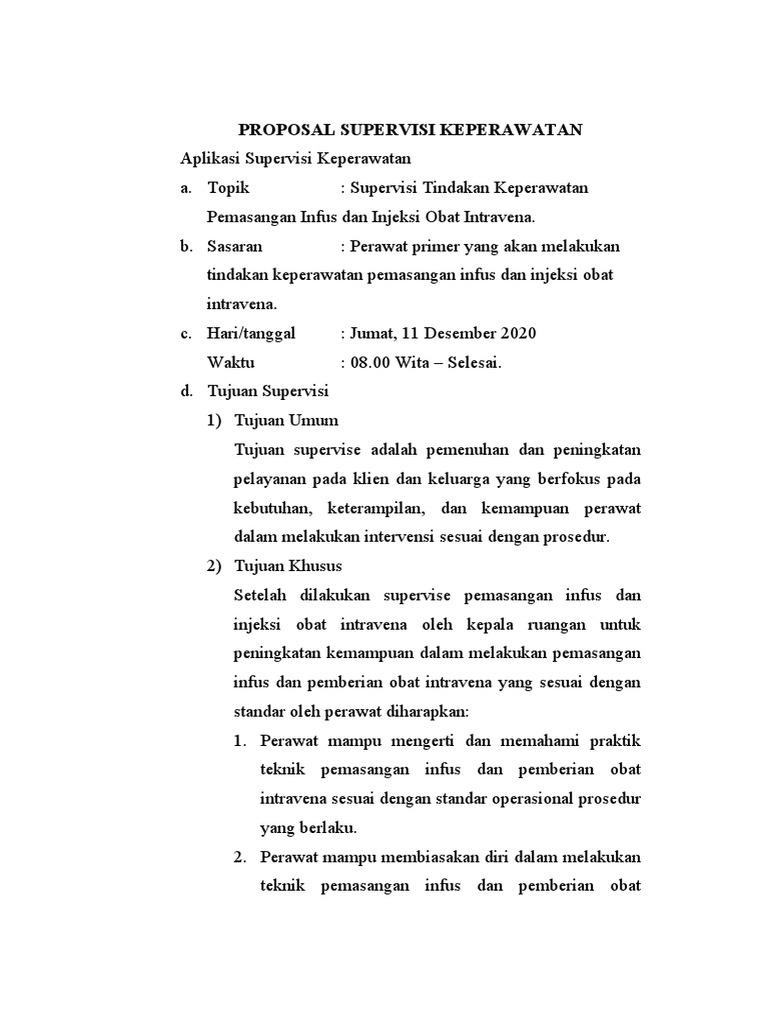 Proposal Supervisi Keperawatan | PDF