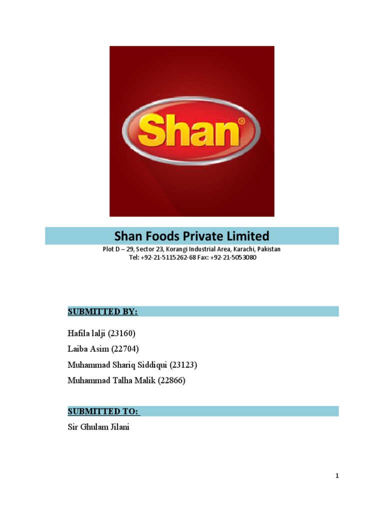 Shan Foods: Value Creation & Strategy | PDF | Foods | Brand