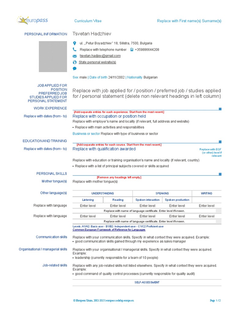 CVTemplate | PDF | Computing | Communication