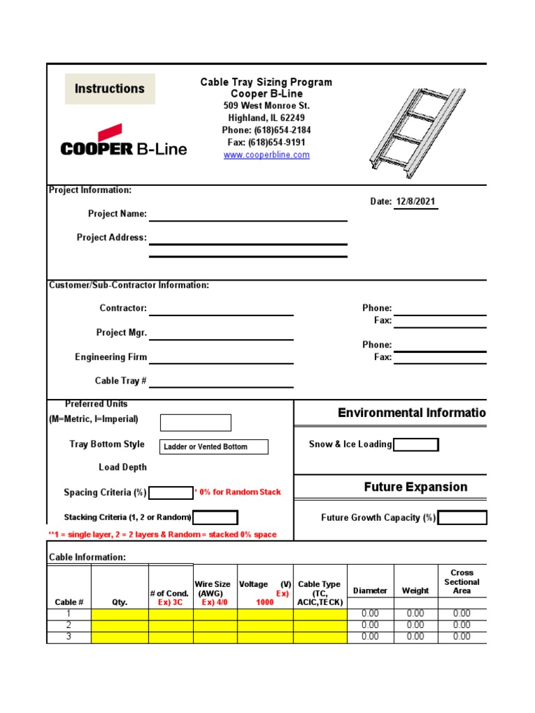 Cable Tray Sizing Guide | PDF | Electrical Engineering | Manufactured Goods