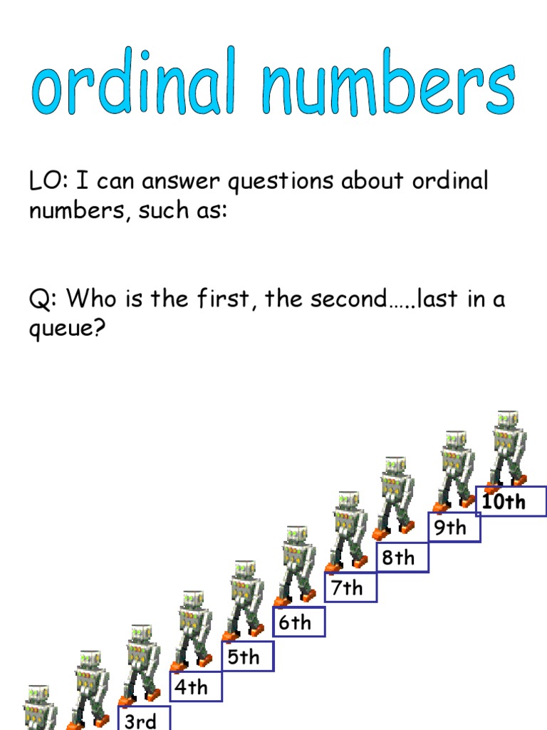 Ordinal Numbers | PDF | Language Arts & Discipline