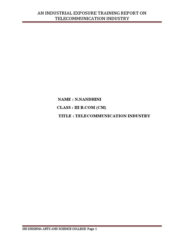 Telecommunication | PDF | Telecommunications | Business