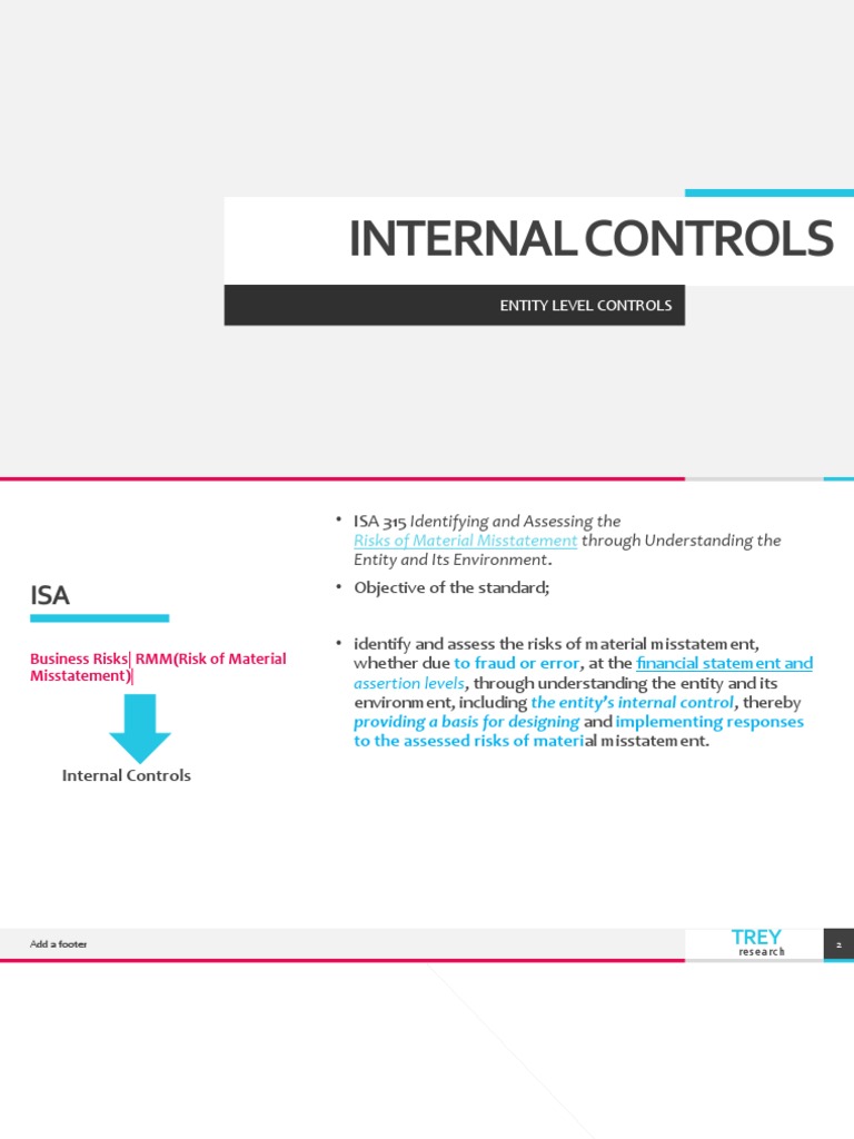Entity Level Controls | Download Free PDF | Internal Control | Audit