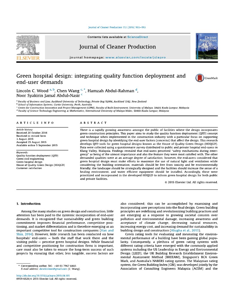 Green Hospital Design | PDF