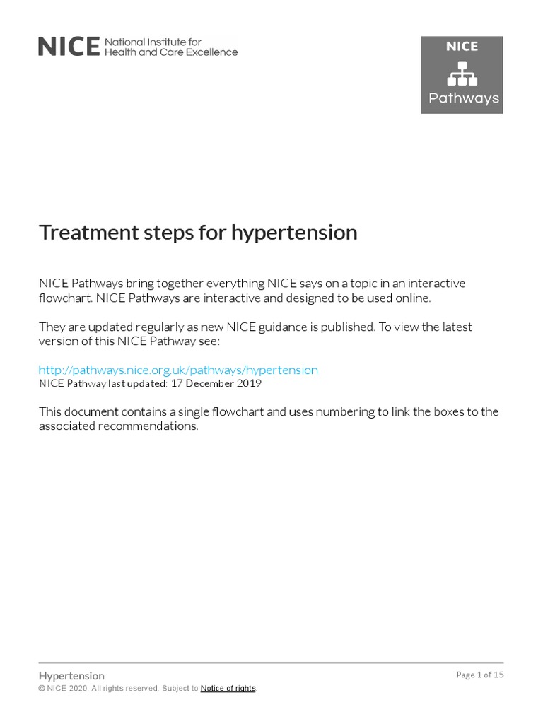 Hypertension Treatment Steps For Hypertension | PDF | Hypertension ...